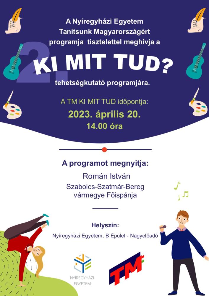 Meghívó - TM KI MIT TUD? az egyetemen | Nyíregyházi Egyetem